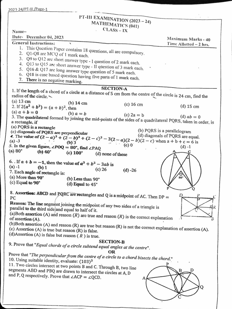 Circles, Quadrilaterals and Polynomials | PDF
