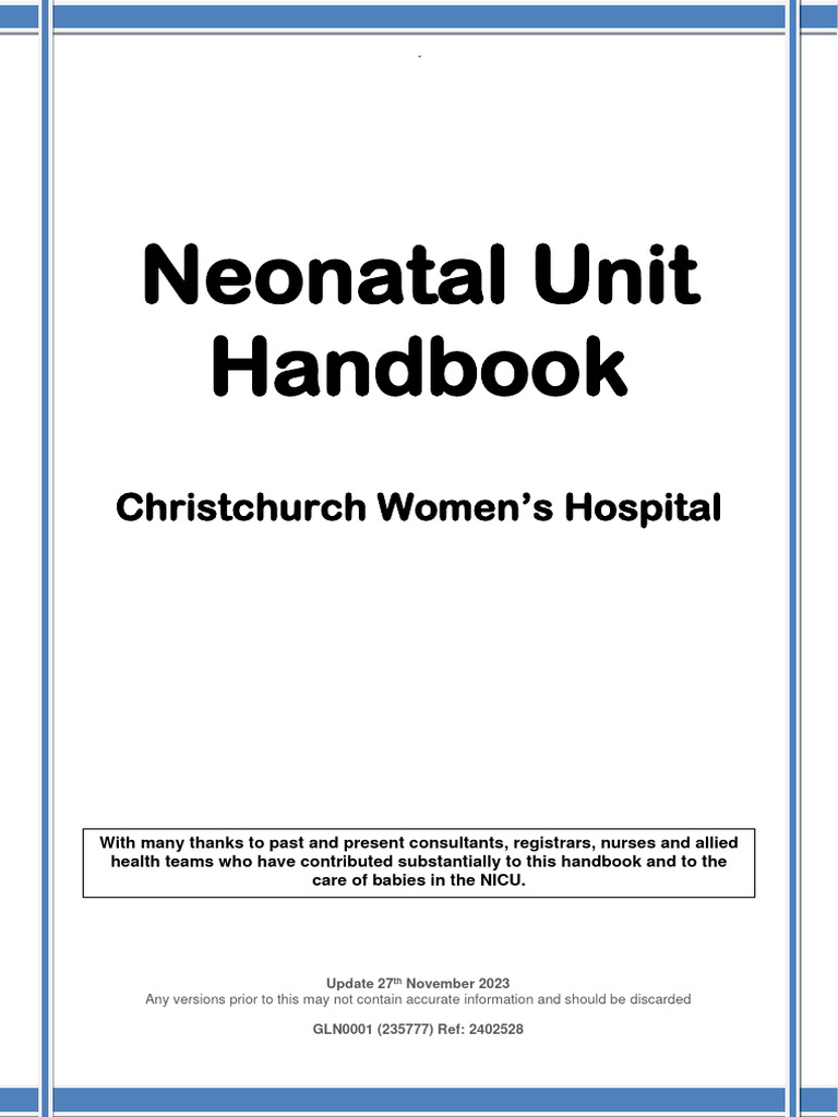 Neonatal-Handbook | PDF | Childbirth | Neonatal Intensive Care Unit