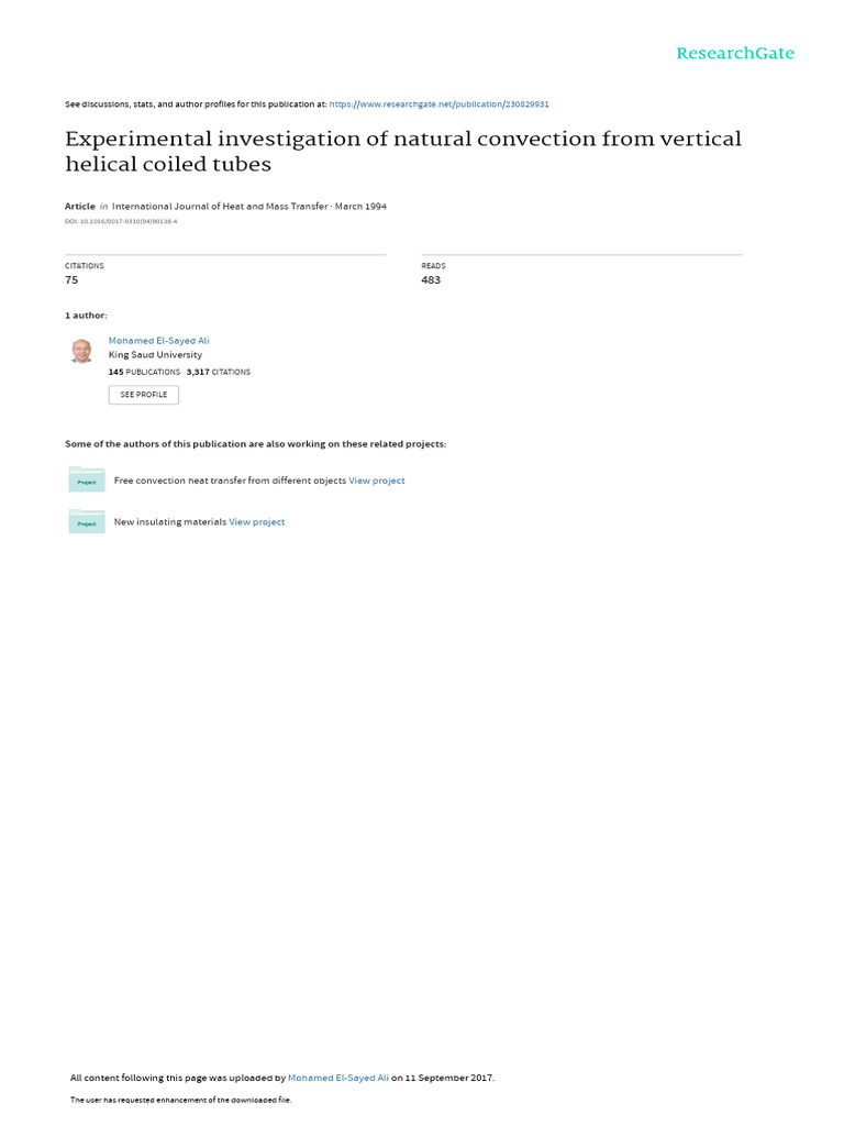 Coils 1994 | PDF | Convection | Continuum Mechanics