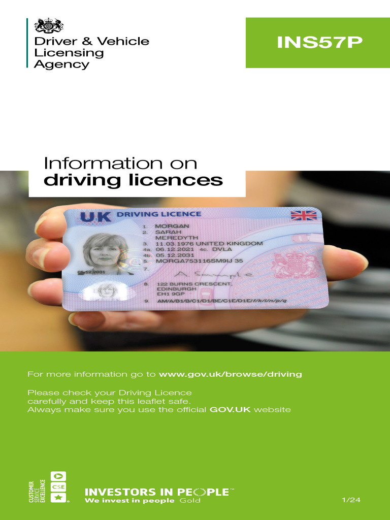 Ins57p Information On Driving Licences | PDF | Driver's License | Vehicles