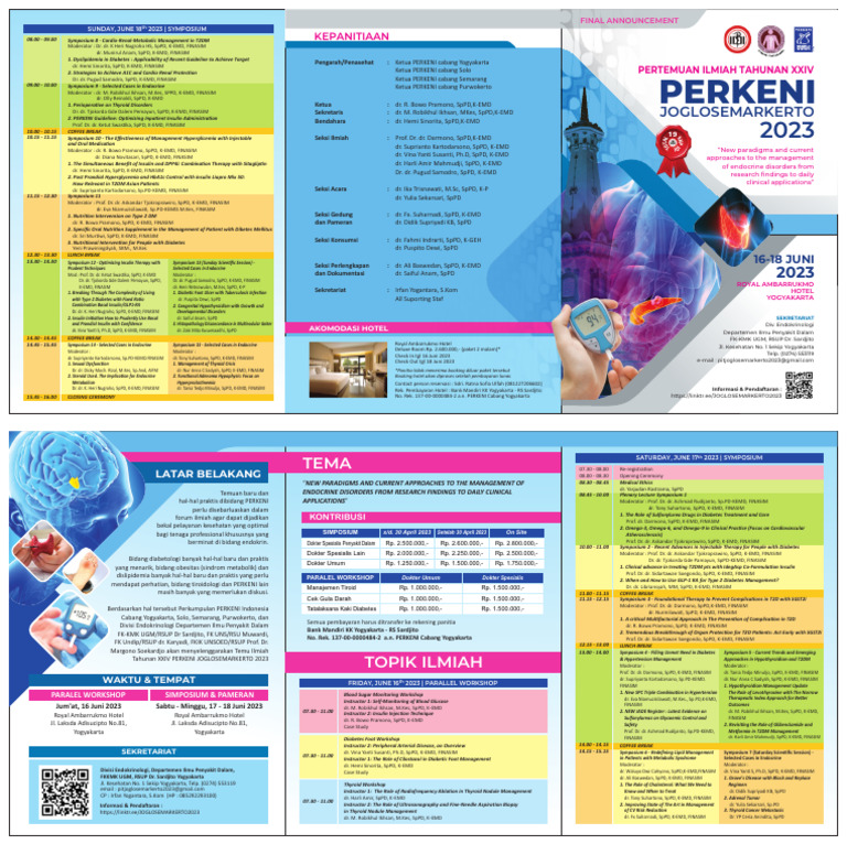 Leaflet Final Ann PERKENI 2023 | PDF | Medical Specialties | Glands