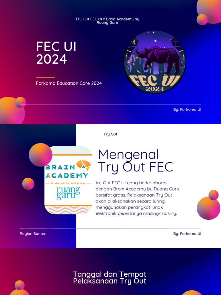 Materi Penjelasan Teknis Try Out FEC UI | PDF | Komputer