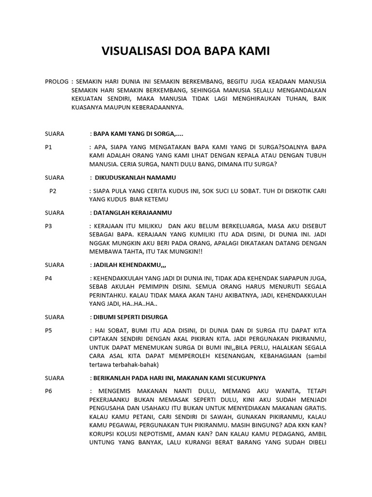 Visualisasi Doa Bapa Kami | PDF