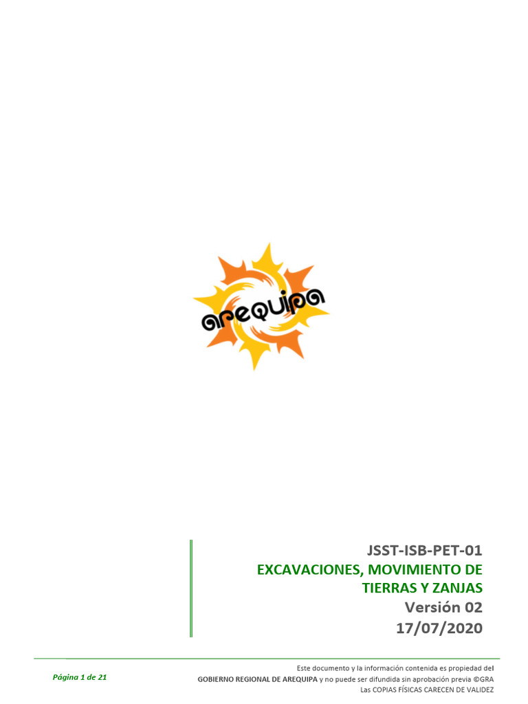 Seguridad en Excavaciones Arequipa | PDF | Agua | Soporte técnico