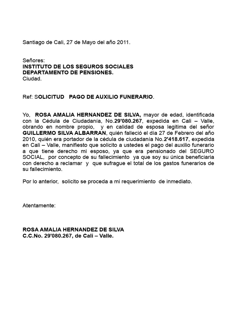 Solicitud de Auxilio Funerario Bogotá | PDF | Ciencias sociales | Derecho