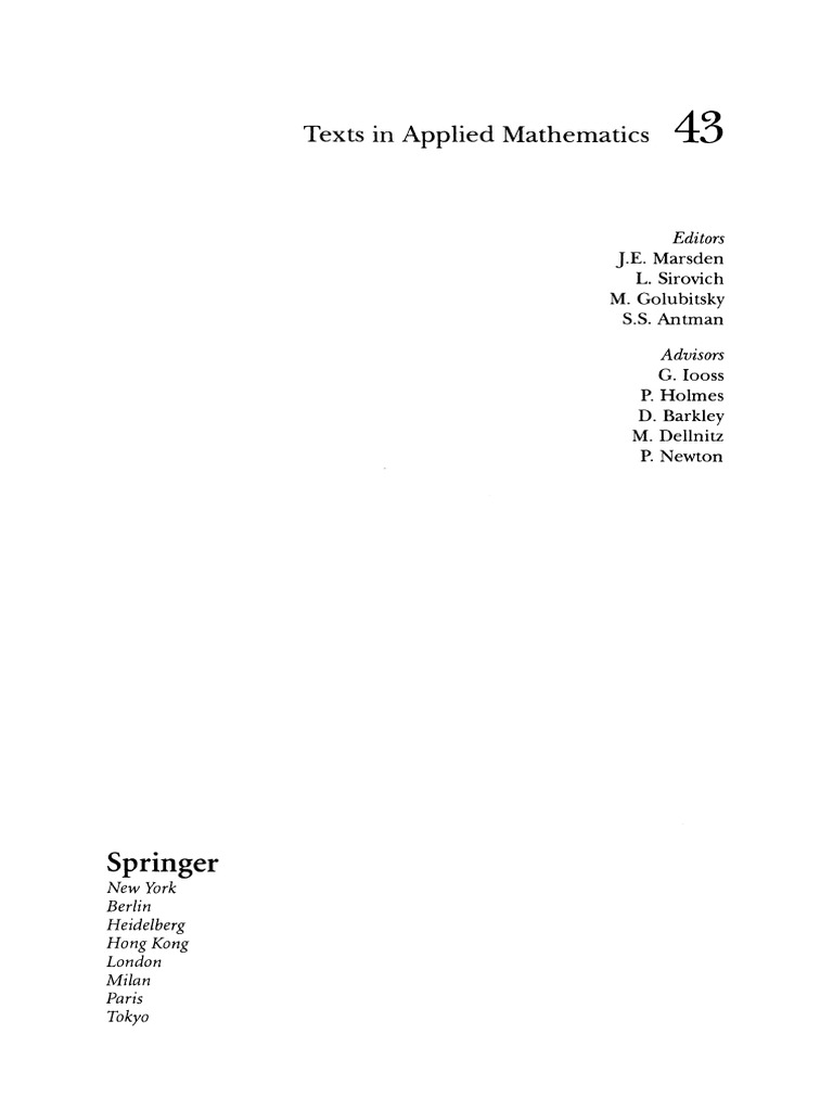 Texts in Applied Mathematics: Springer | PDF | Matrix (Mathematics) | Numerical Analysis