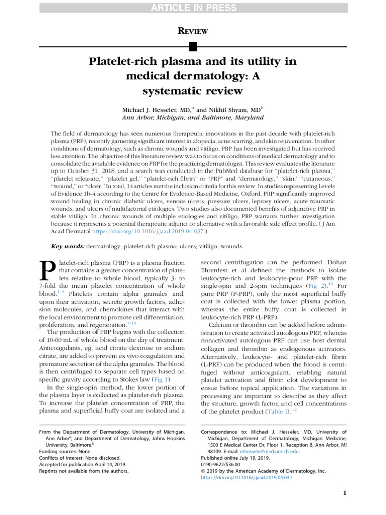 PRP 3 | PDF | Wound | Coagulation