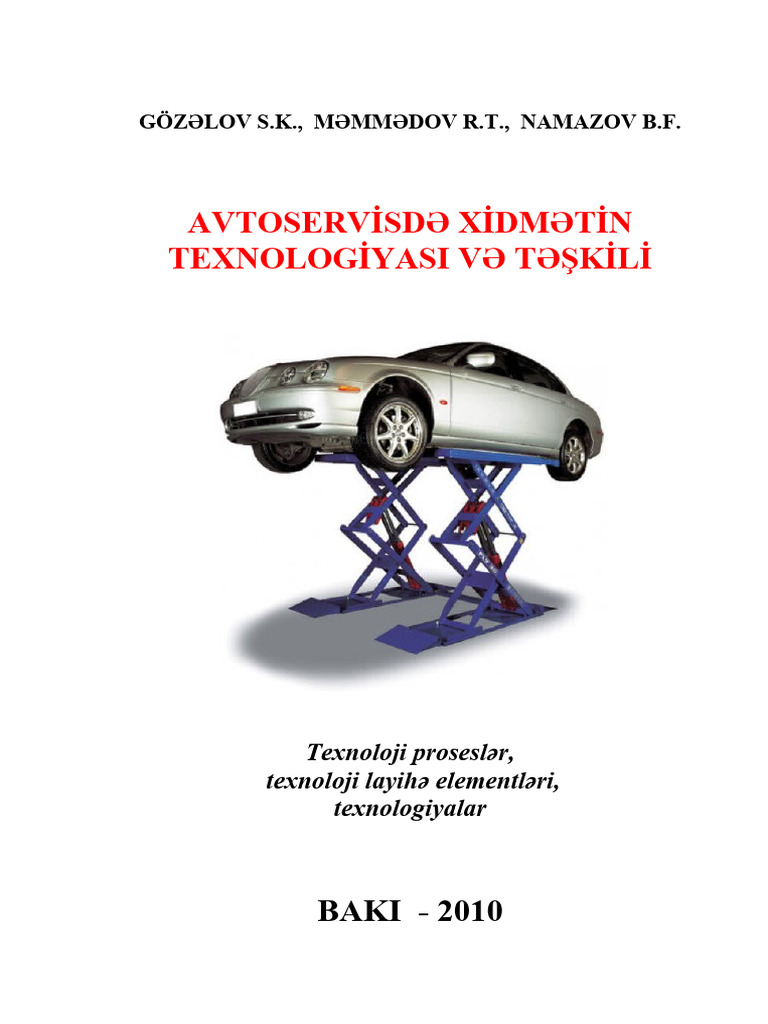 Avtoservis Muessiseleri Texnologiya | PDF