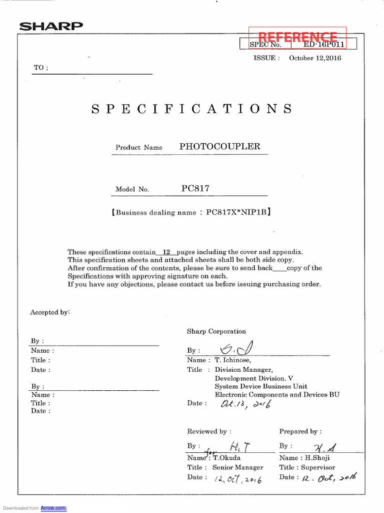 14pc817xxnip1b 12oct16 S | PDF | Physical Sciences | Electrical Engineering