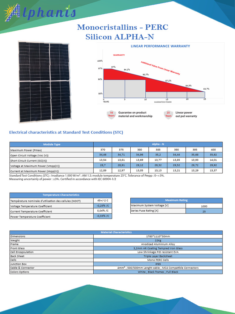 Fiche Technique Alpha-N | PDF | Electrical Components | Electrical Engineering