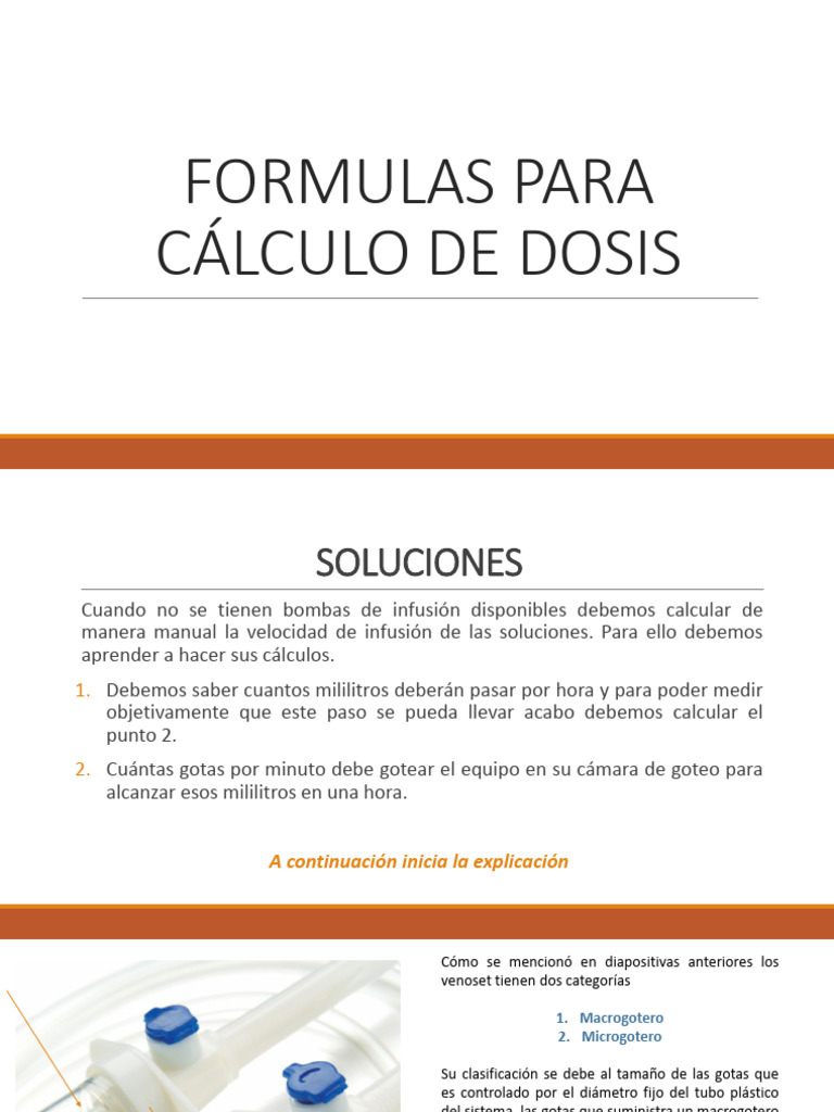 FORMULAS PARA CÁLCULO DE DOSIS | PDF | Reloj
