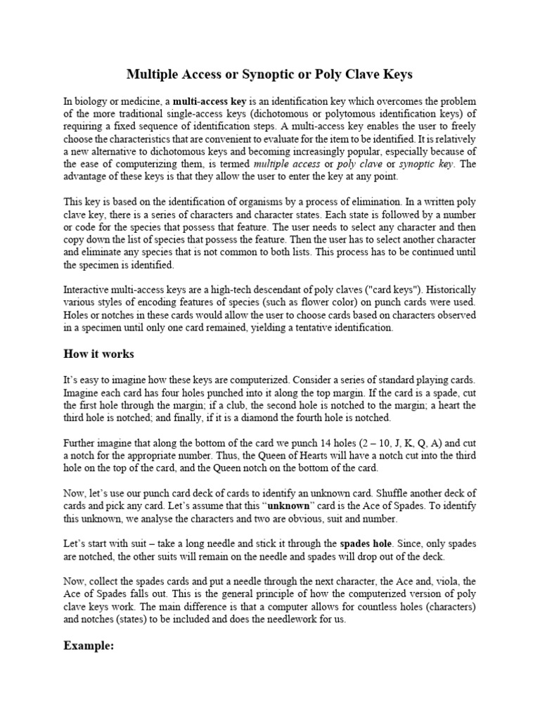 Multiple Access Key | PDF | Pollination