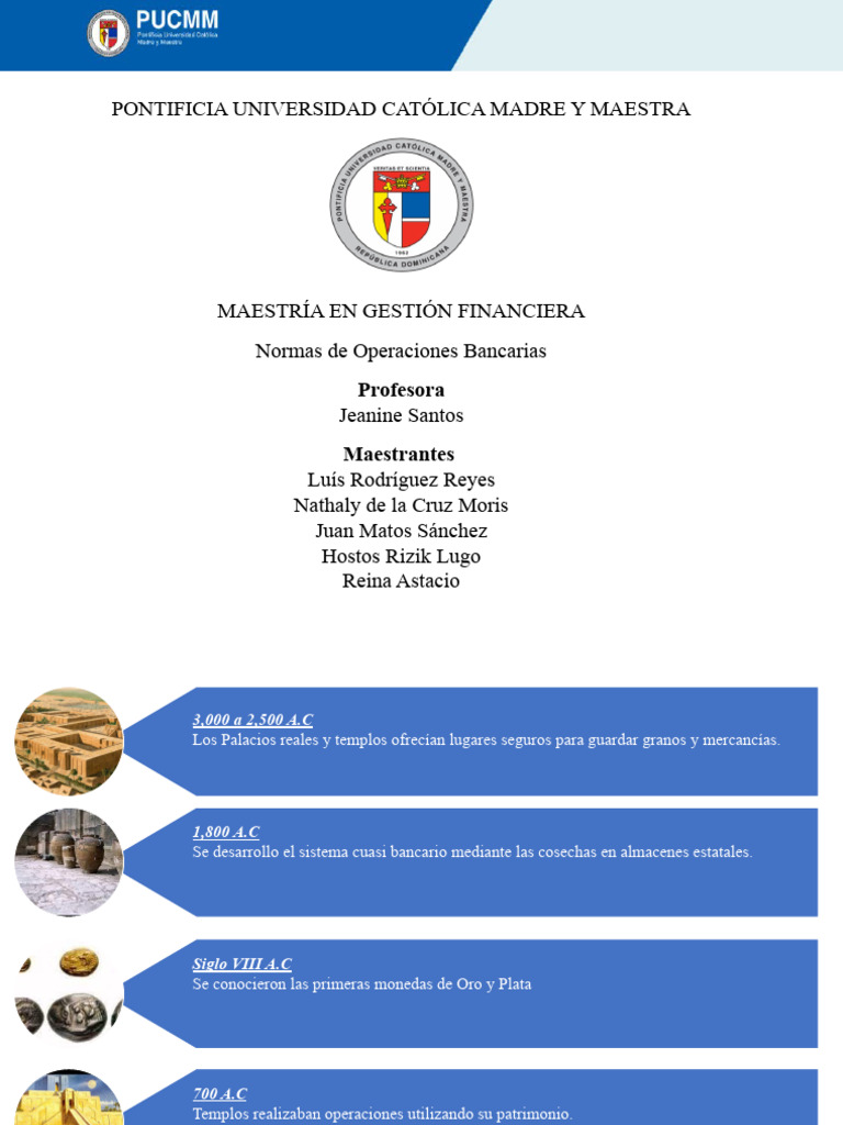 Reseña Evolucion Historica de Los BANCOS en El Mundo y en RD | PDF ...