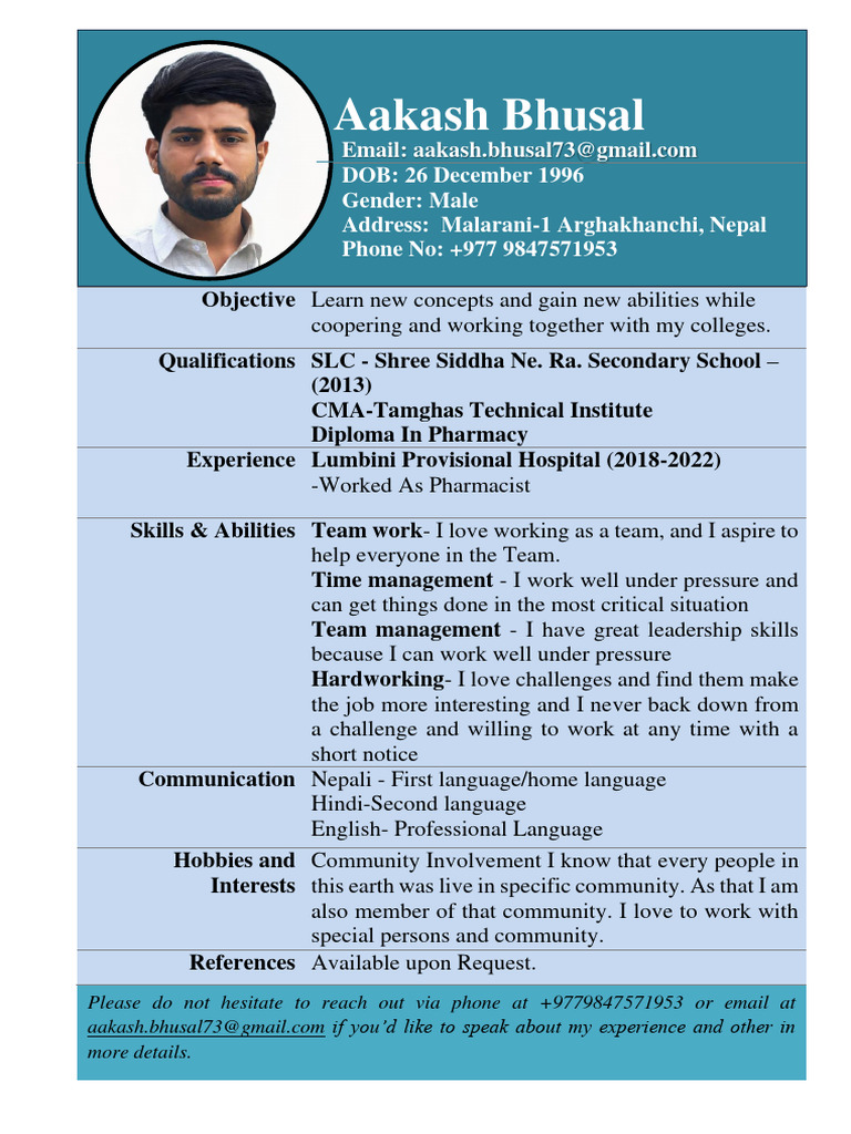 Aakash Bhusal CV | PDF