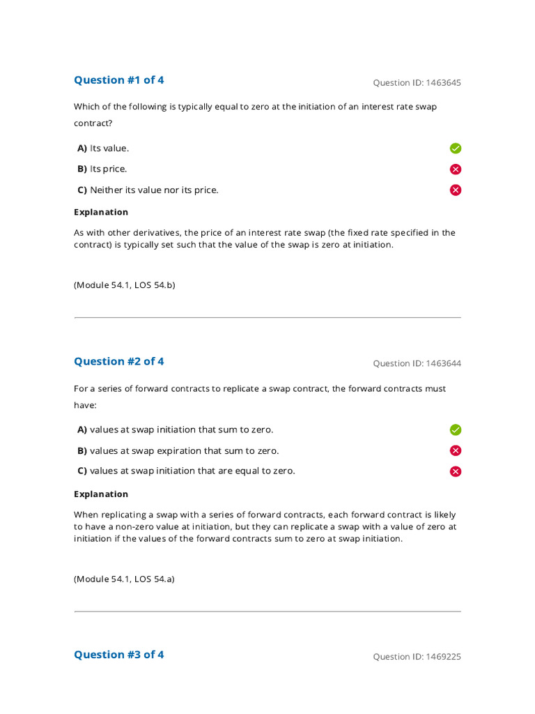 Reading 54 Pricing and Valuation of Interest Rates and Other Swaps ...