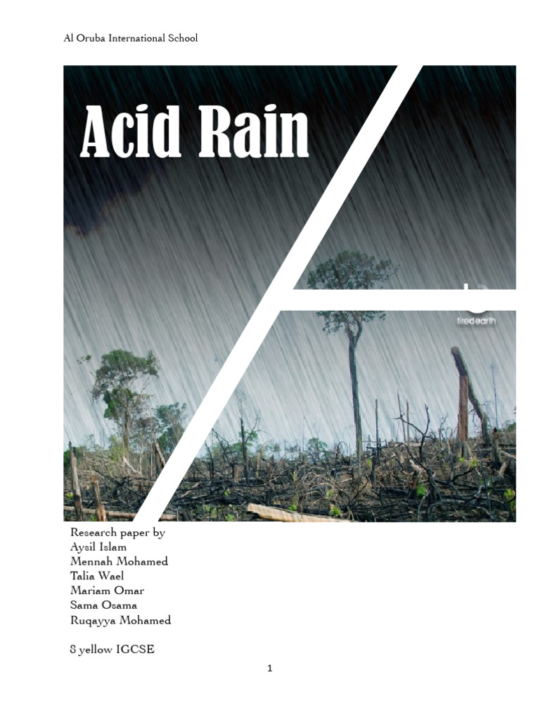 Acid Rain Research Paper | PDF | Fossil Fuel Power Station | N Ox