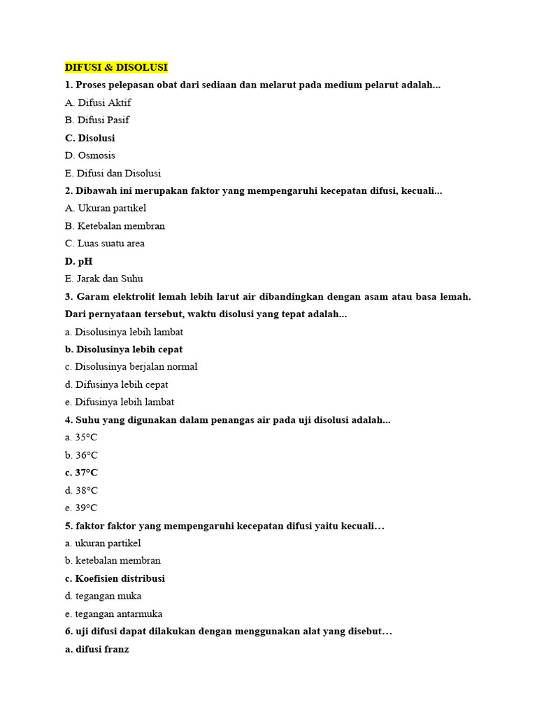Proses Difusi dan Disolusi Koloid | PDF