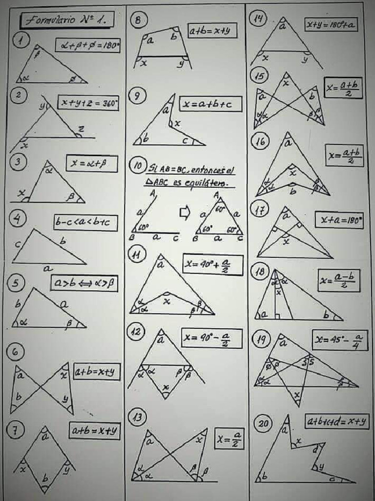 Formulario de Geometría | PDF