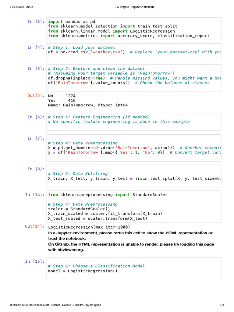 PS Project - Jupyter Notebook | PDF | Receiver Operating Characteristic ...