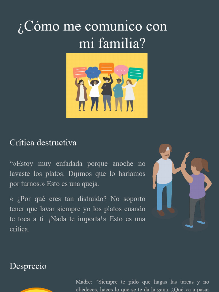 ¿Cómo Me Comunico Con Mi Familia? | PDF