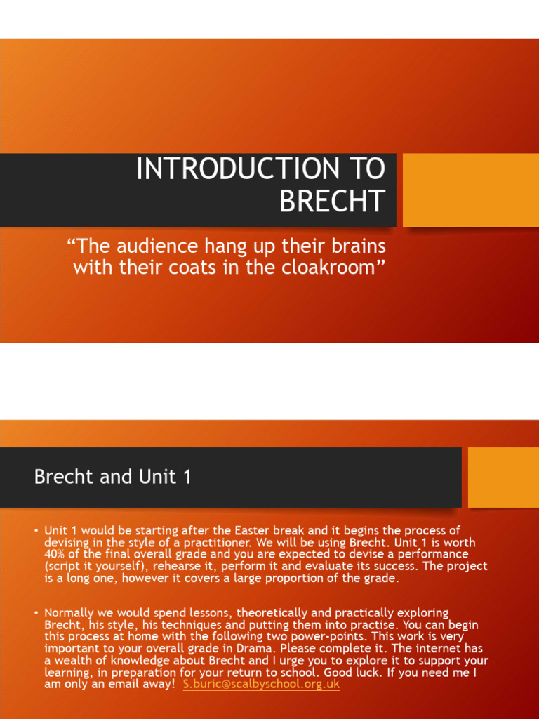 Brecht Powerpoint | PDF