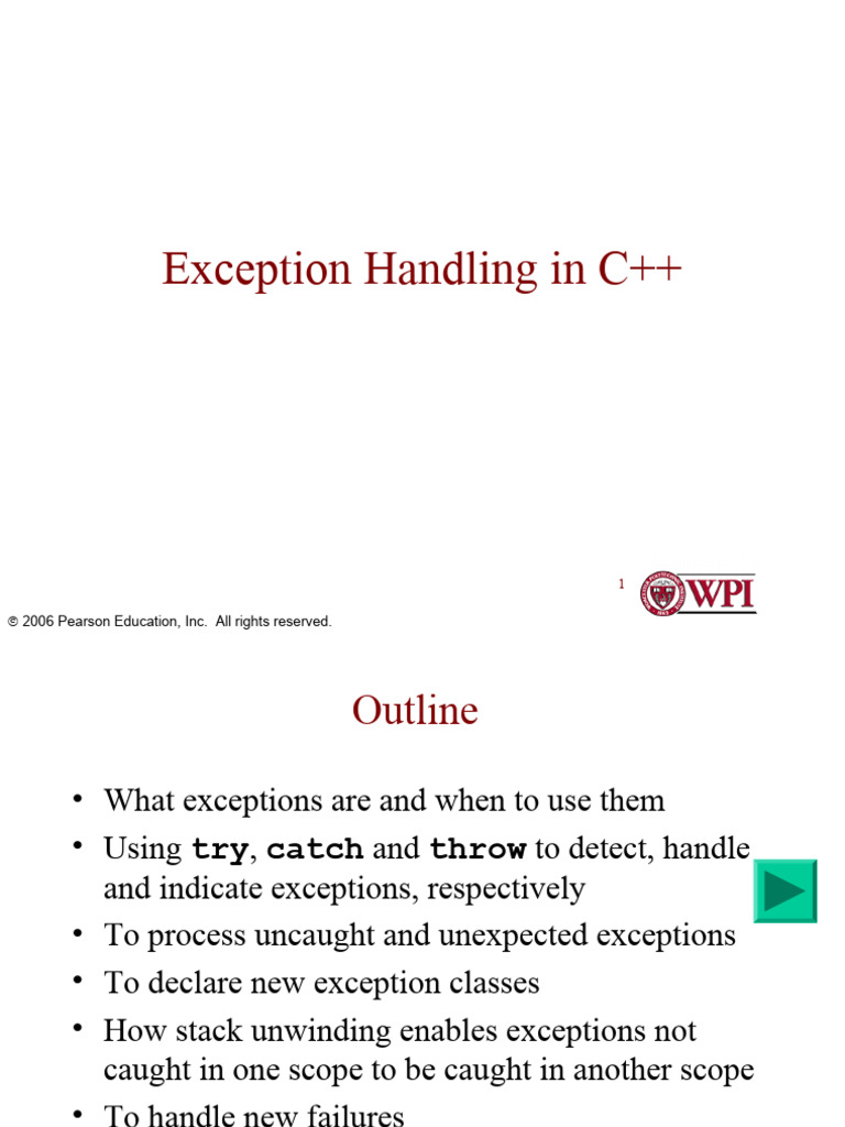 Exception Handling | Download Free PDF | C++ | Systems Engineering