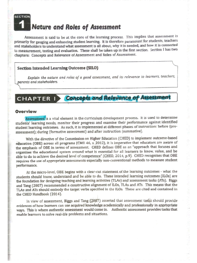 Assessment of Learning 1 | PDF