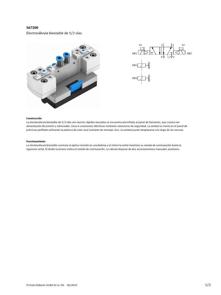Es Electrovalvula Biestable 52 Vias | PDF | Conector eléctrico | Bienes ...
