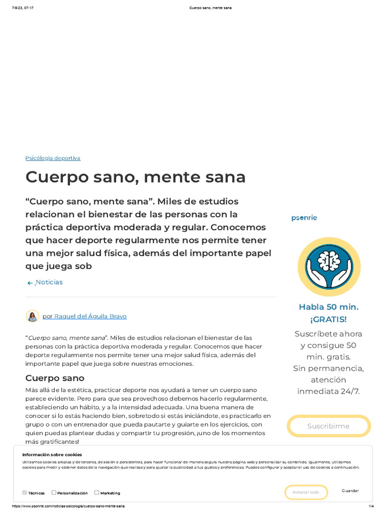 Cuerpo Sano, Mente Sana | PDF