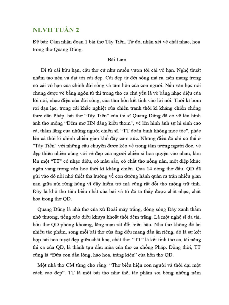 NLVH TUẦN 2 TÂY TIẾN | PDF