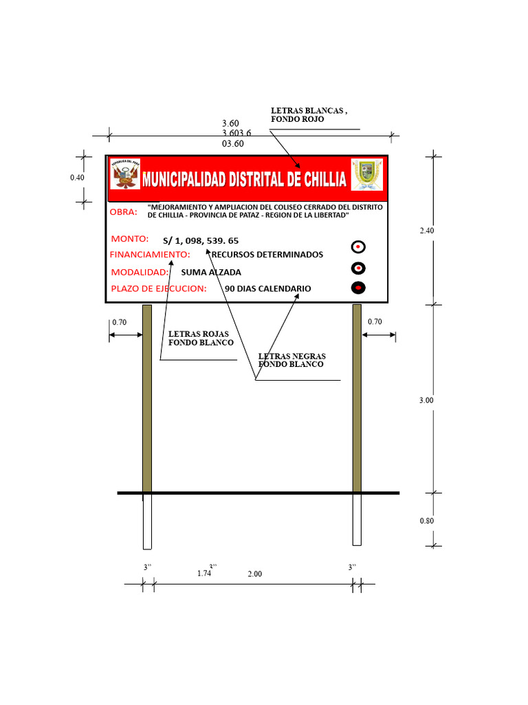 Cartel Informativo de Obra en Chillia | PDF