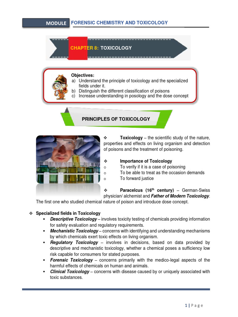 Chapter 8 Toxicology Pdf Toxicology Dose Biochemistry