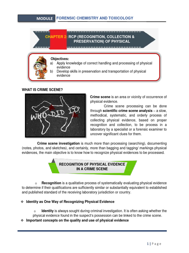 Chapter 2 RCP (Recognition, Collection & Preservation) of Physical ...