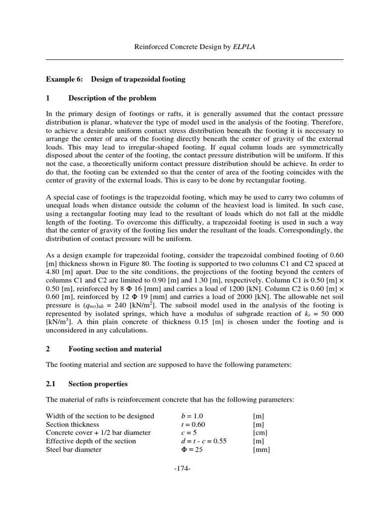 6-Trapezoidal Footing | PDF | Column | Concrete