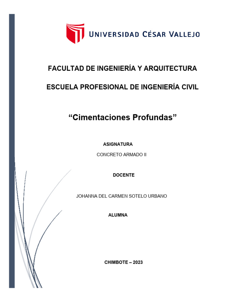 Cimentaciones Profundas Maguiña | PDF | Fundación profunda | Fundación ...