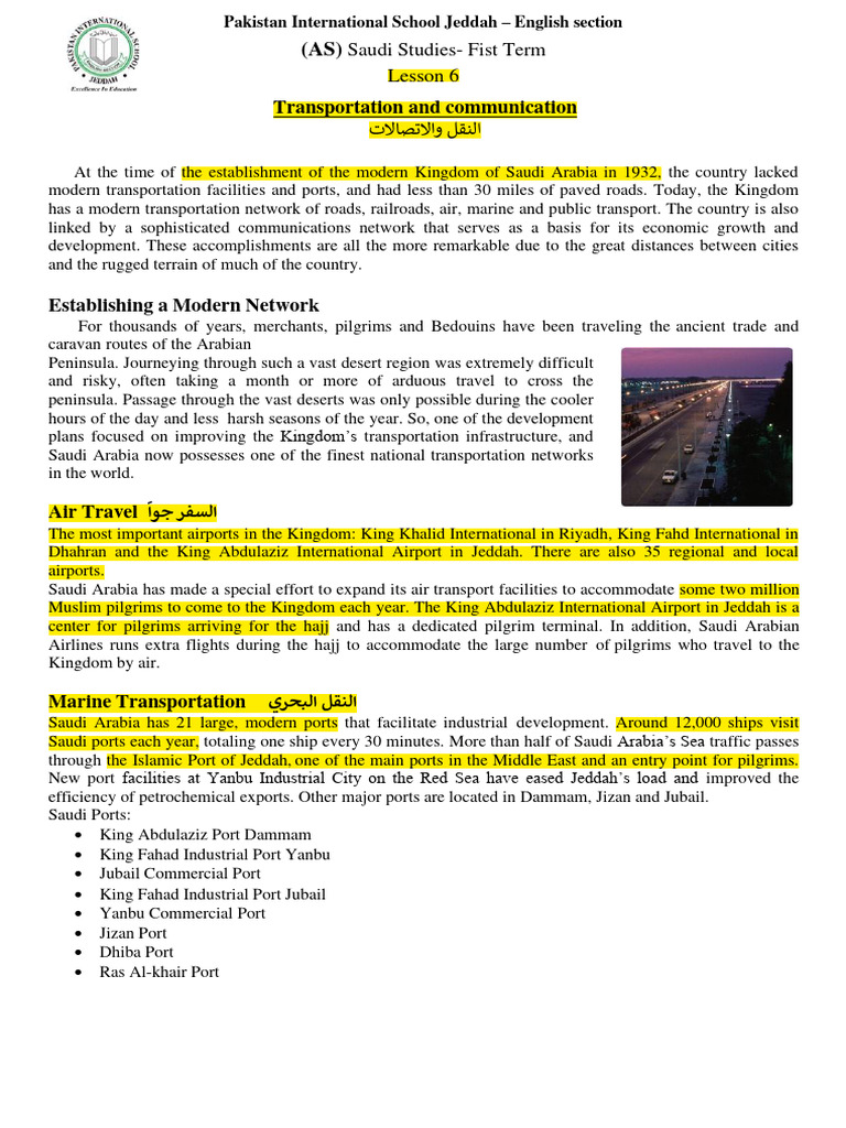 As Transportation Note | PDF | Saudi Arabia | Mecca