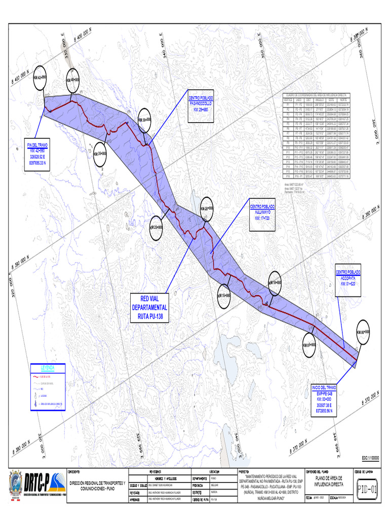 Plano de Area de Influencia Directa | PDF