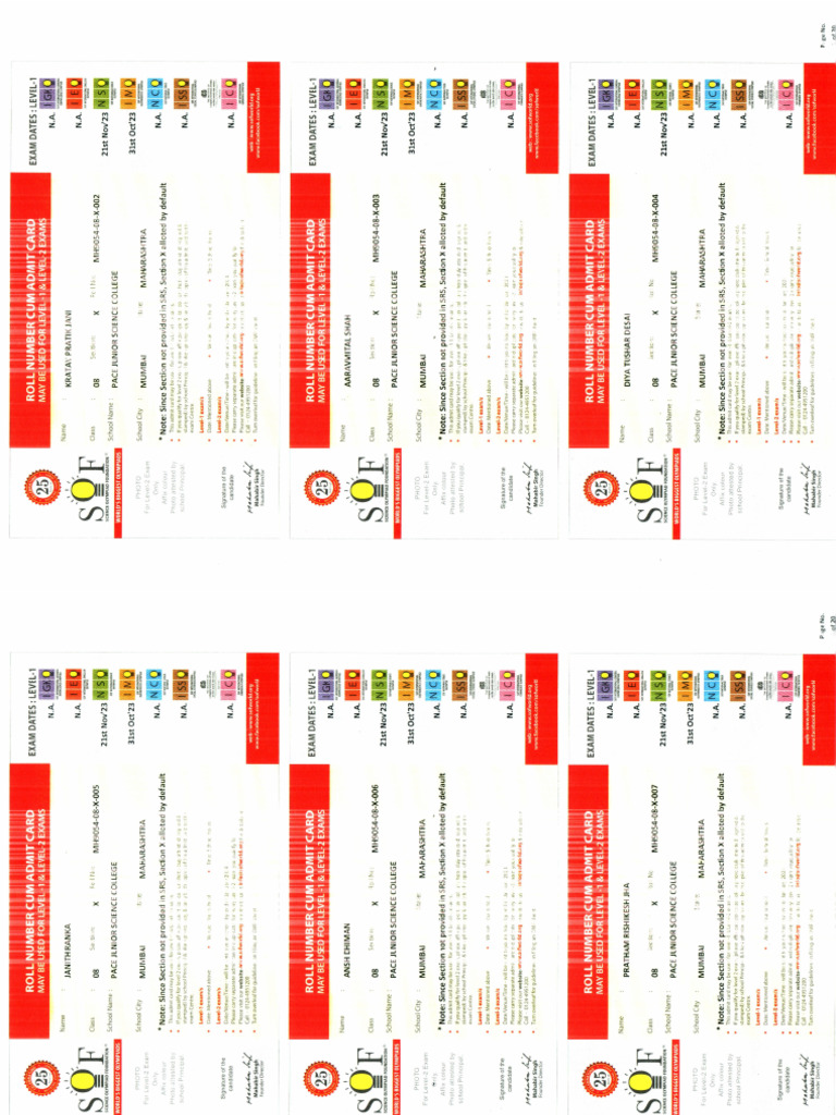 Nso Imo Hall Ticket 2023 | PDF