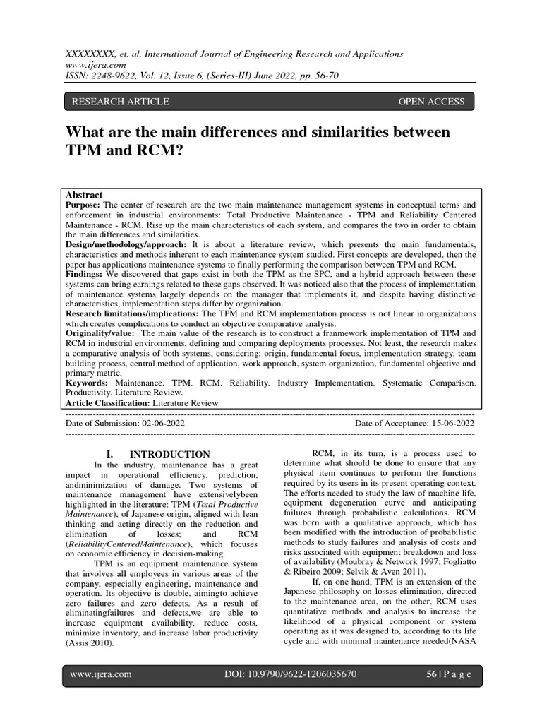 TPM RCM | PDF | Reliability Engineering | Systems Engineering