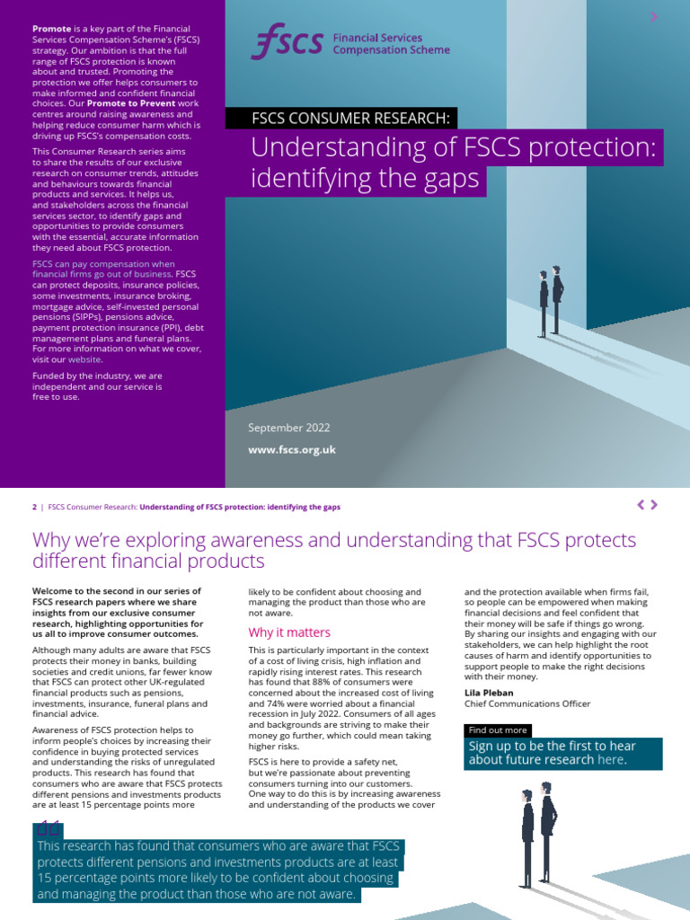 Fscs Consumer Research September 2022 | PDF | Cost Of Living | Insurance