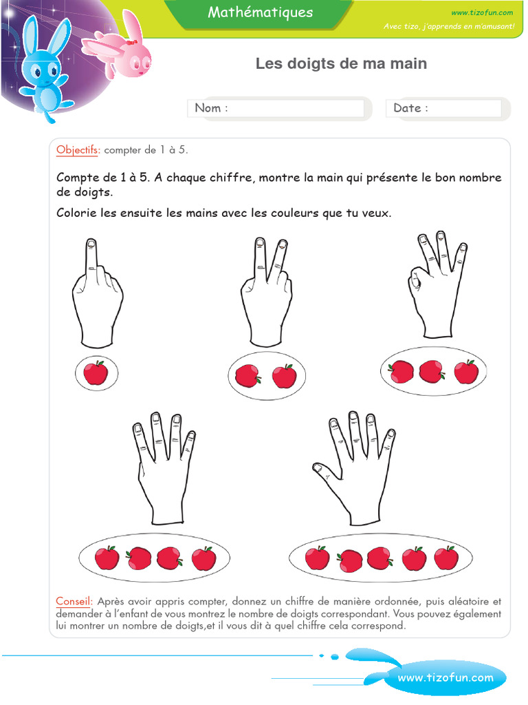 Apprendre à compter avec les doigts | PDF