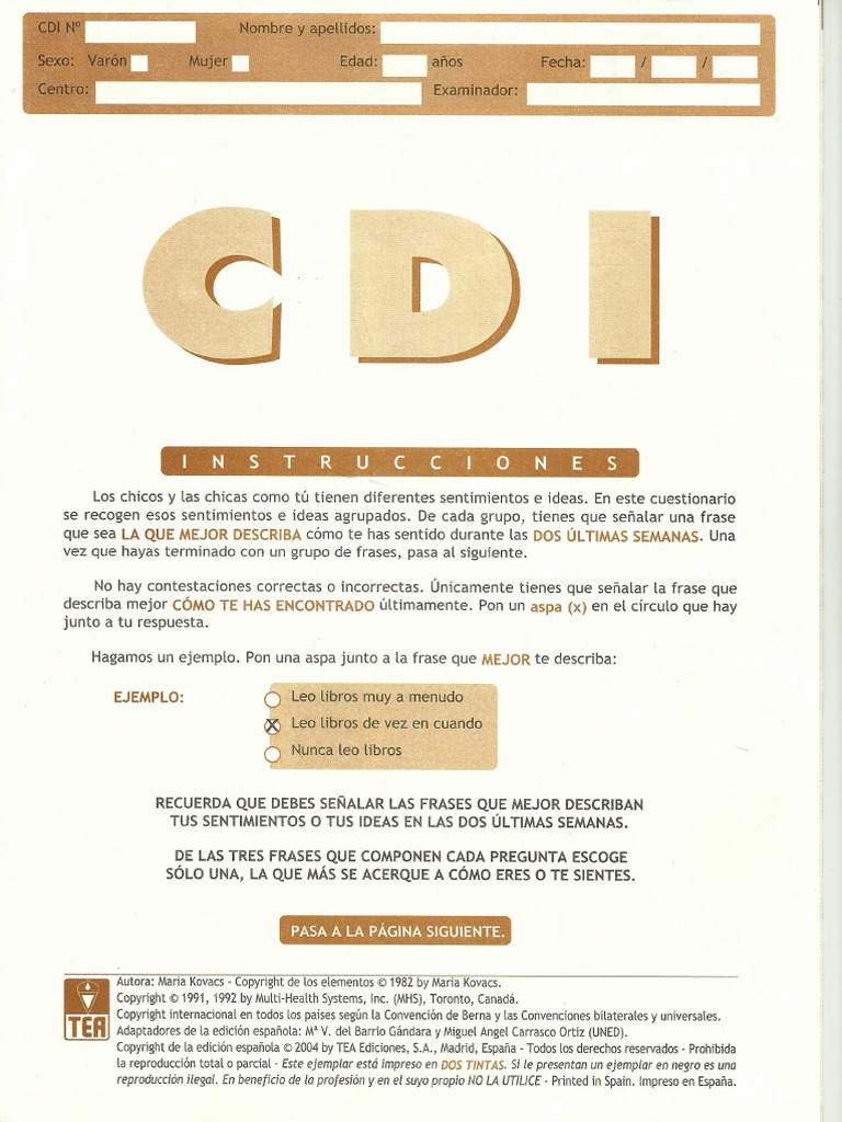 Cuadernillo y Plantilla Cdi | PDF