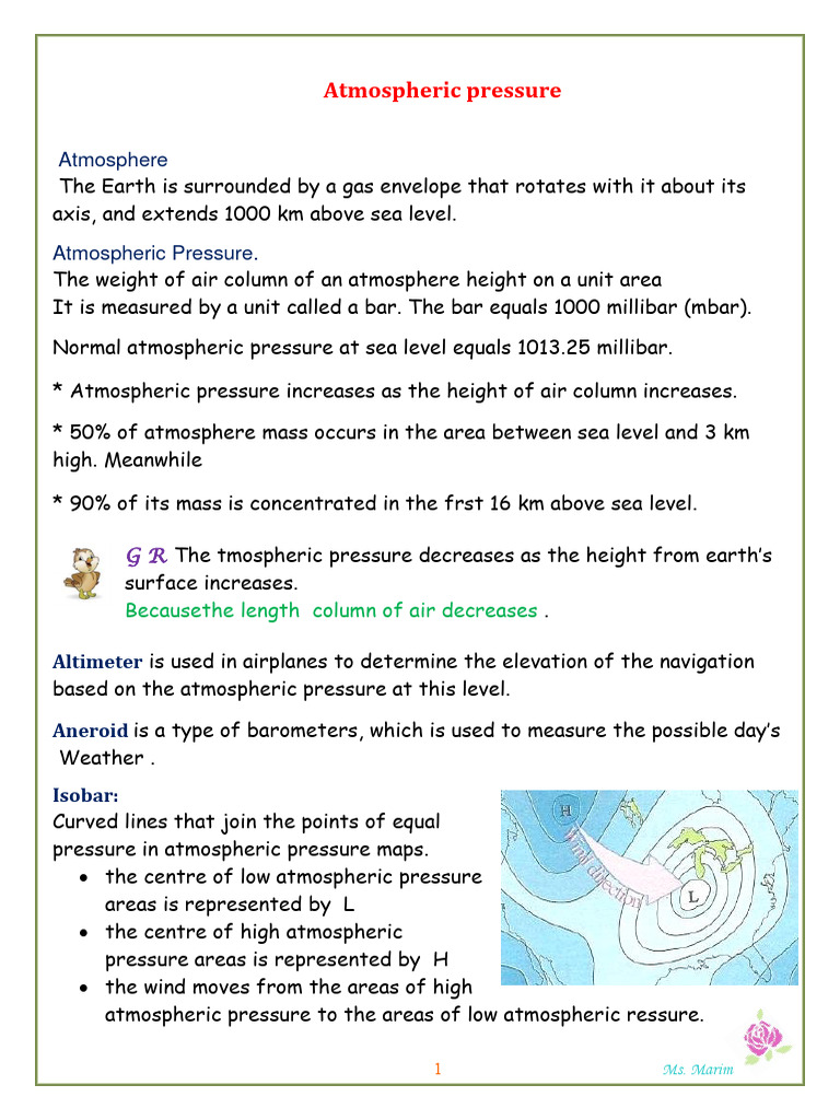 Atomsphere | Download Free PDF | Atmosphere Of Earth | Atmospheric Pressure