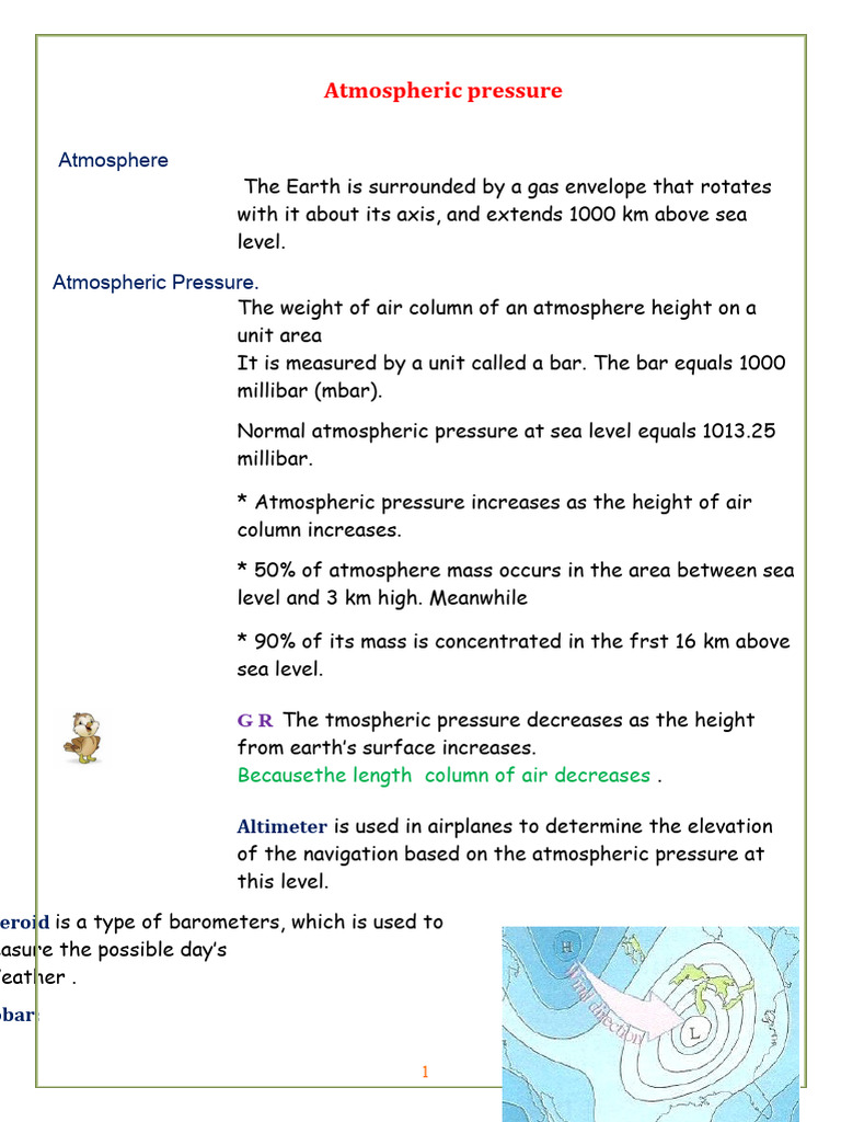 Atomsphere 1 | PDF | Atmosphere Of Earth | Atmospheric Pressure