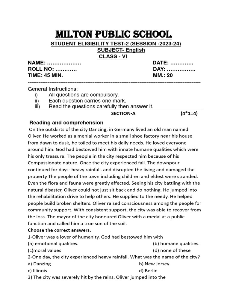 Class Vi English Pdf Linguistics Syntax 