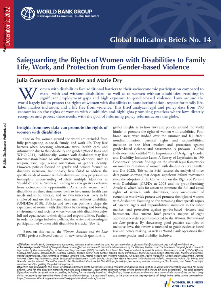 Rights of Women With Disabilities 1670735025 | PDF | Disability | Domestic Violence