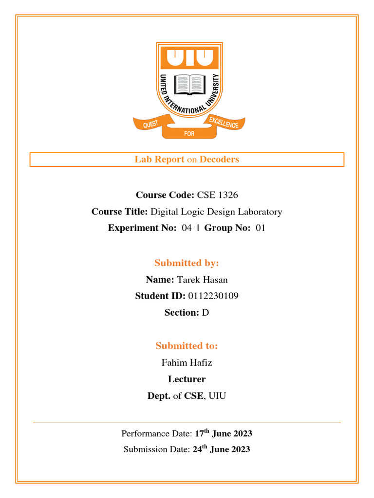 Experiment 4 Final | PDF | Logic Gate | Mathematical Logic