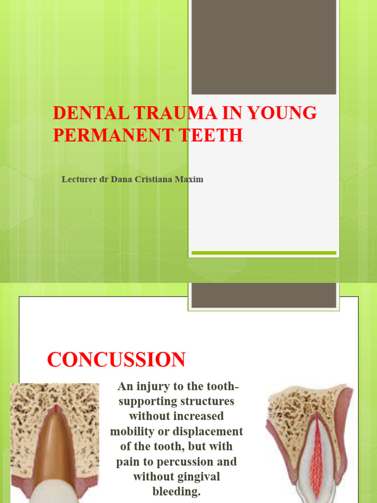 Dental Trauma in Young Perma123nent Teeth | PDF | Periodontology ...