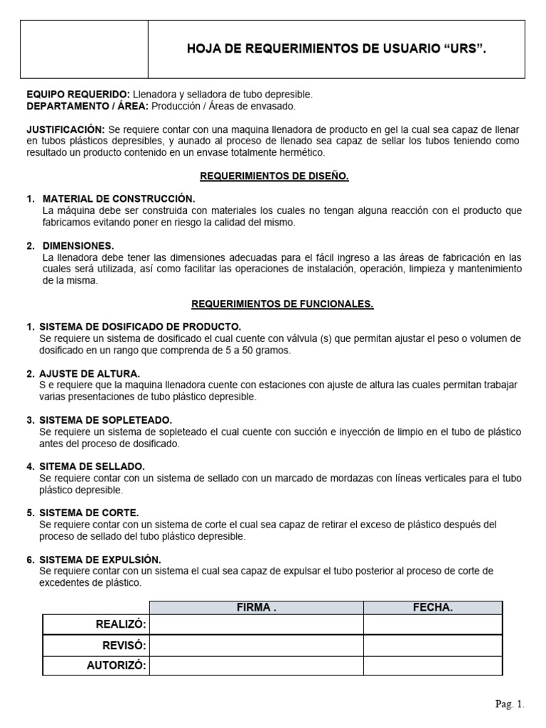 Requerimientos de Usuario | PDF | Tecnología