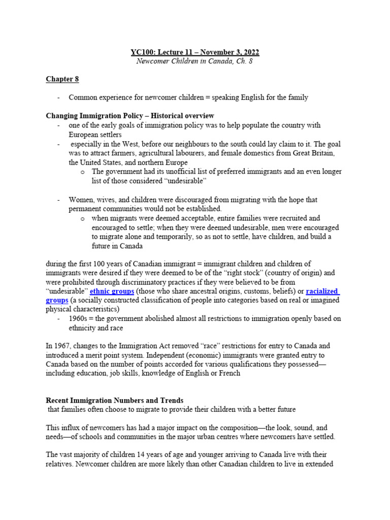 Lecture 11 | PDF | Immigration | Refugee